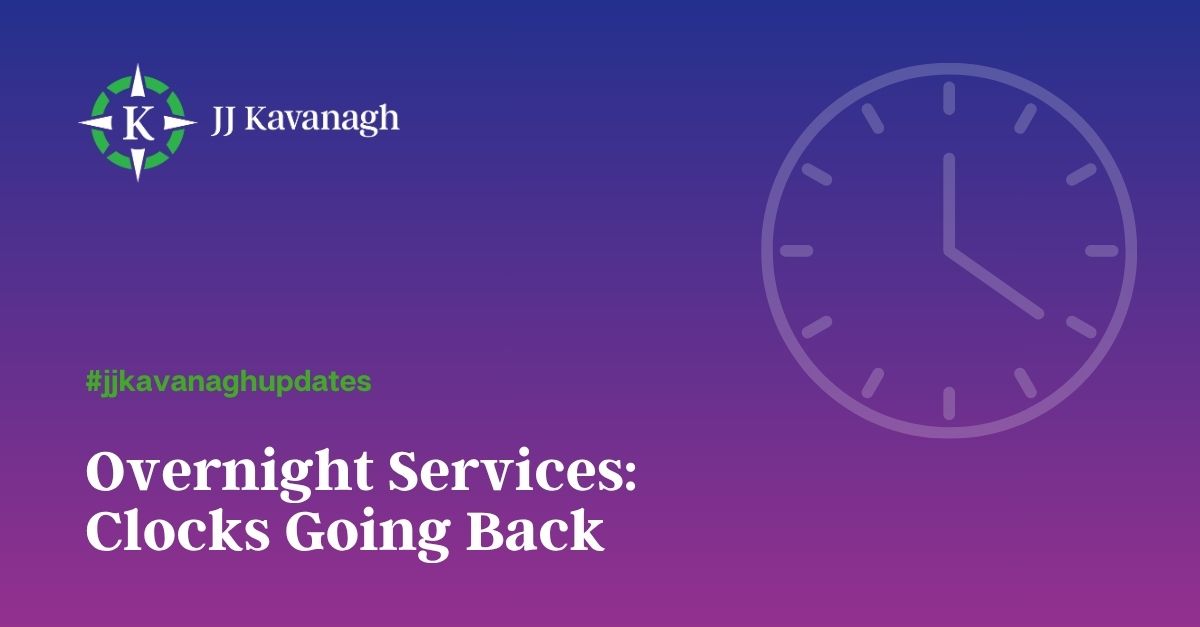 Travel Update - Clocks Going Back - JJ Kavanagh